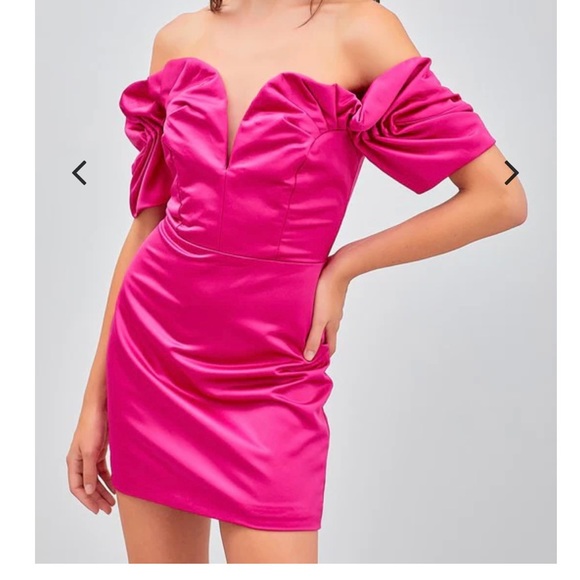 DO+BE | Dresses | Pink Dobe Dress With Ruched Shoulder | Poshmark